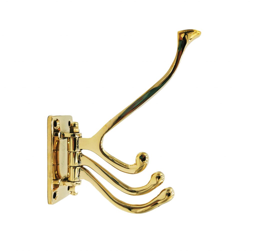 Colgador Perchero Plegable de Pared Latón | Nauticalmania